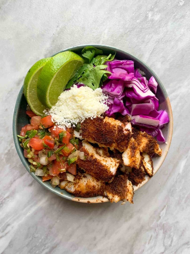 Easy Fish Taco Bowl - Healthy Recipes - Jordo's World