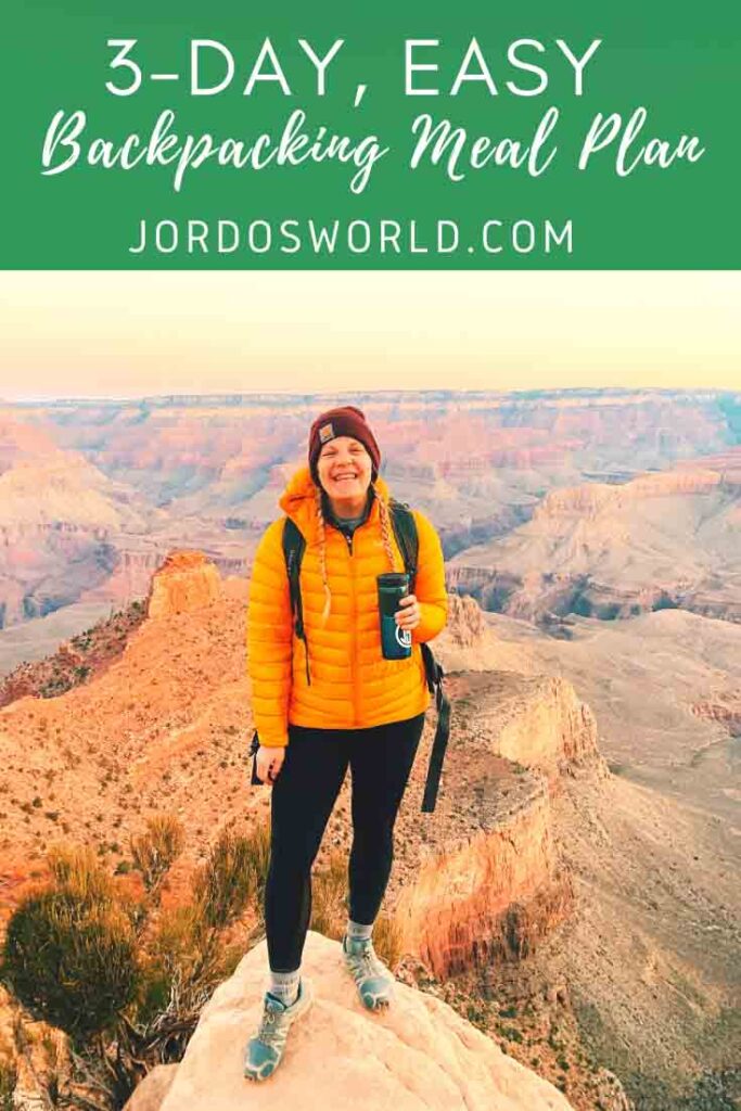 Backpacking Meals 3 Day Trip Menu Jordo s World Backpacking Meals 3 Day Trip Menu Jordo s World