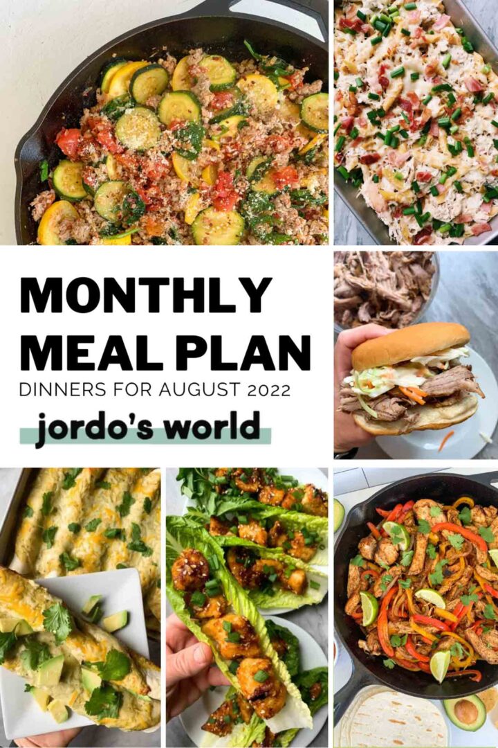 Free Monthly Meal Plan - Jordo's World