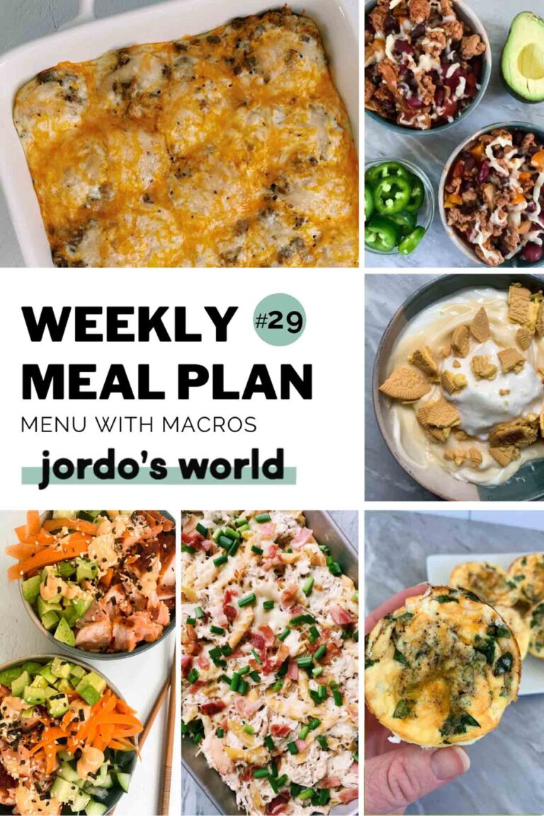 Weekly Meal Plan #29 - Jordo's World