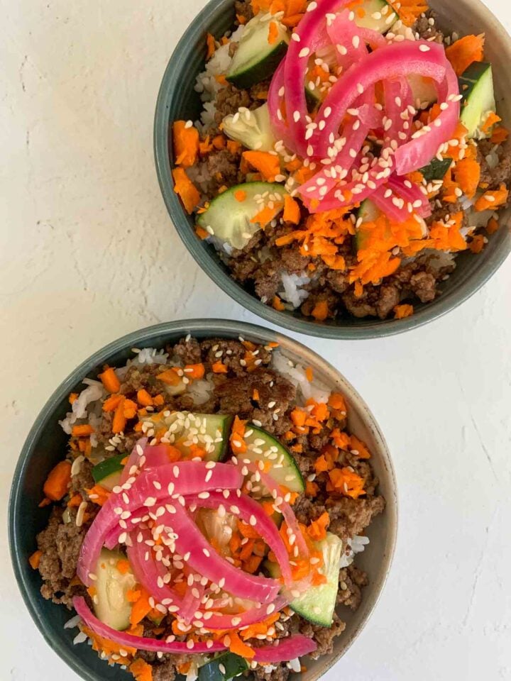 Korean Ground Beef Bowls - Jordo's World