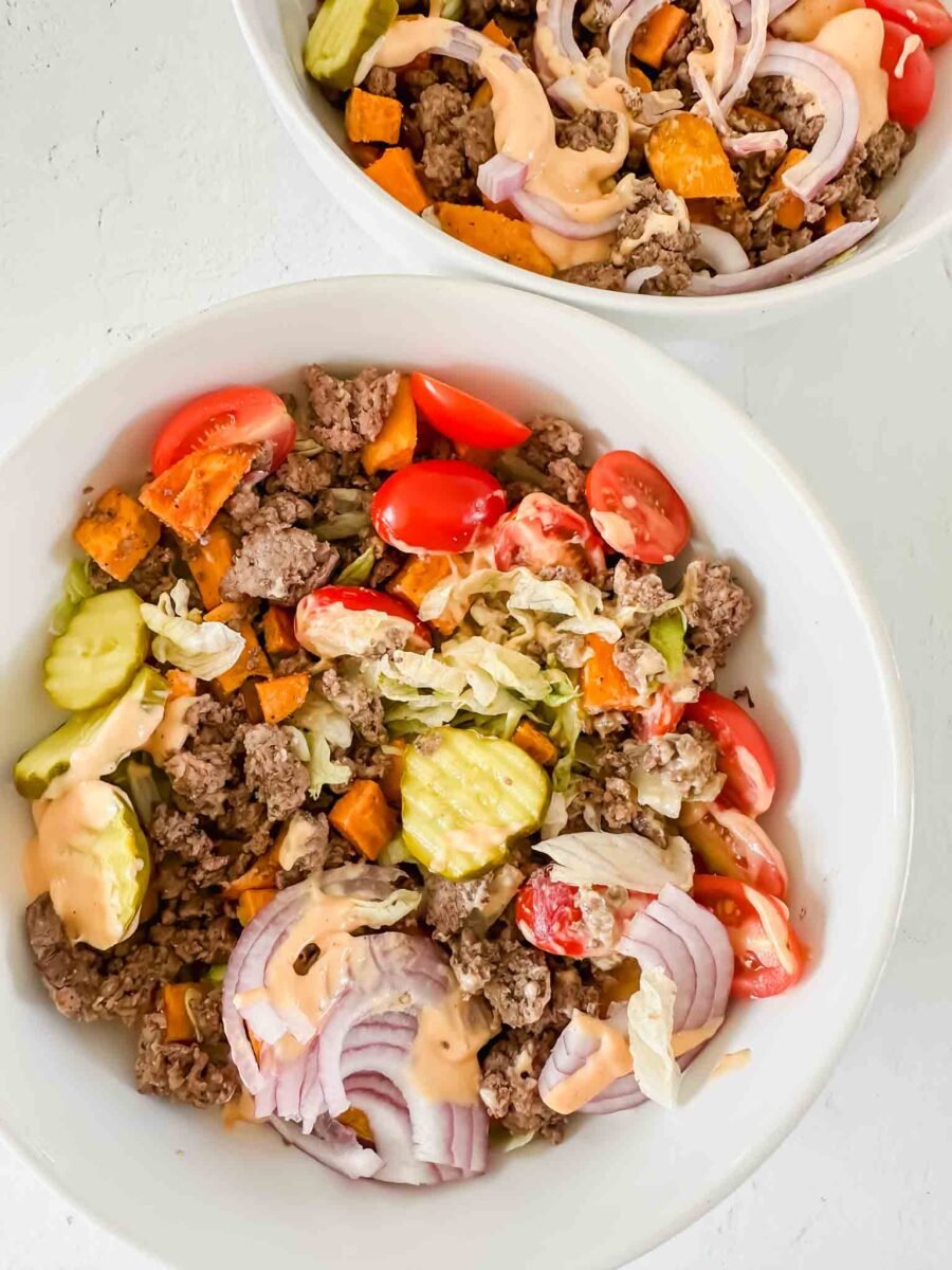 Sweet Potato Burger Bowl - Jordo's World