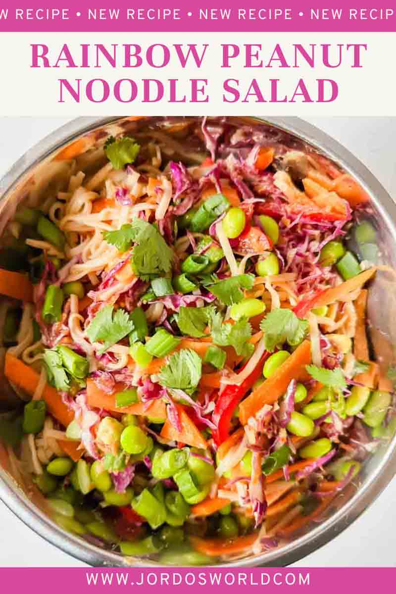 Rainbow Peanut Noodle Salad - Jordo's World